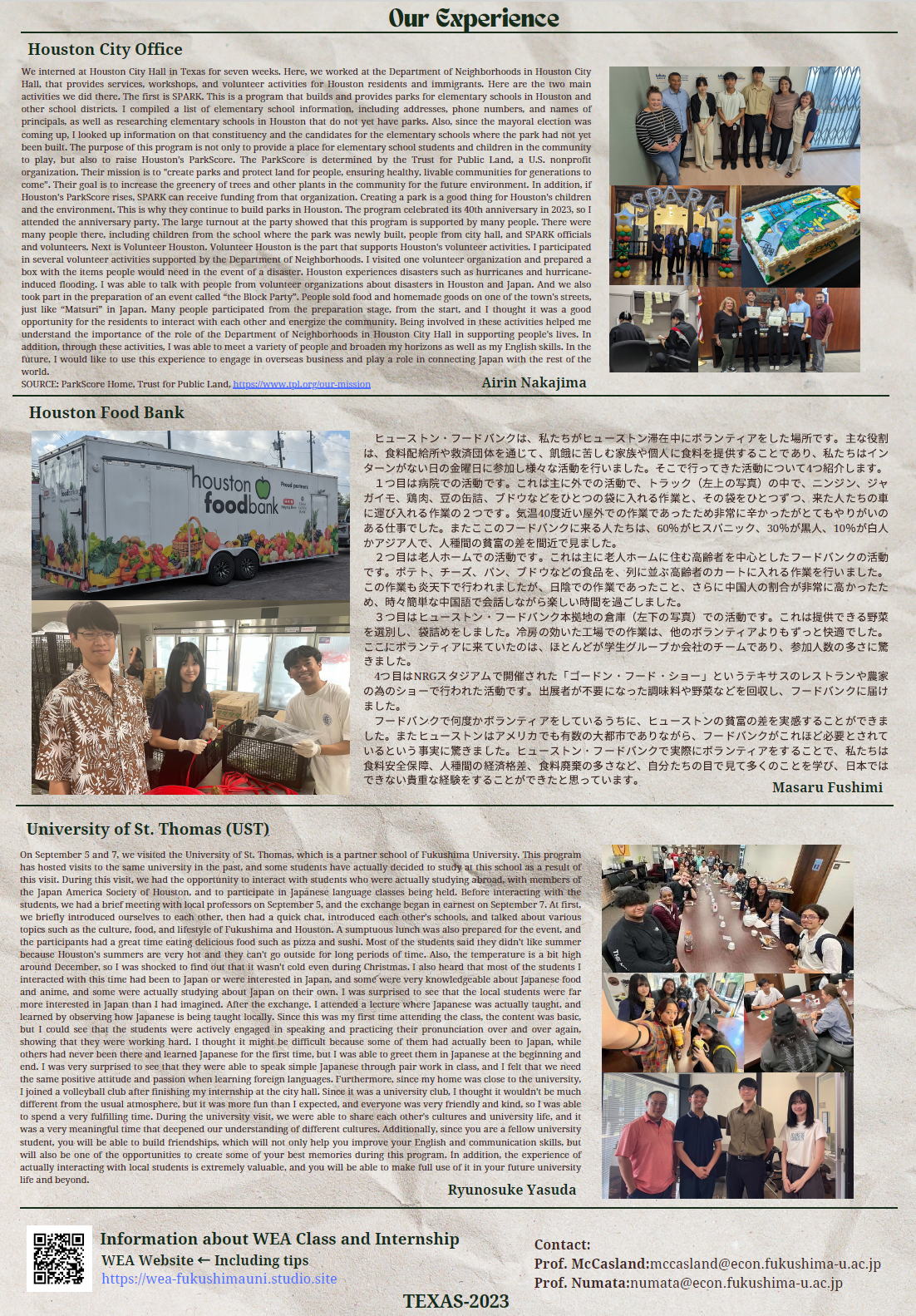 Work Experience Abroad 2023 poster